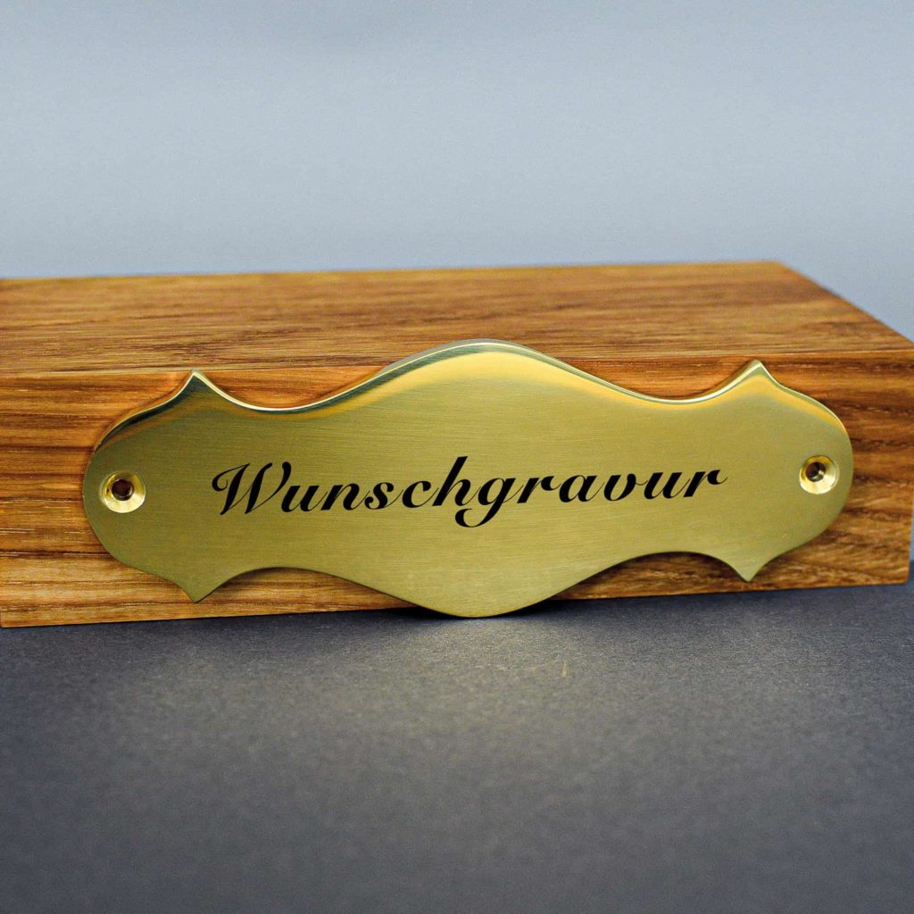 Messing Turschild Mit Gravur